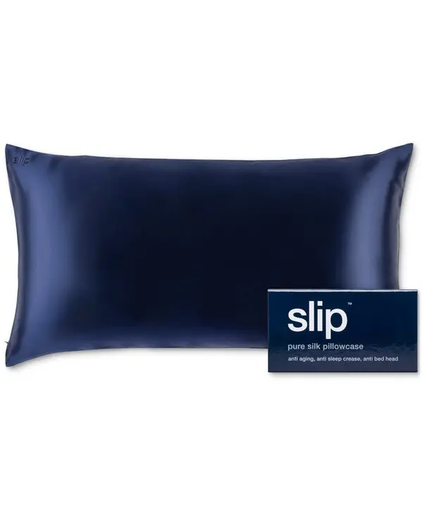 Slip Pure Silk King Pillowcase - Navy Blue