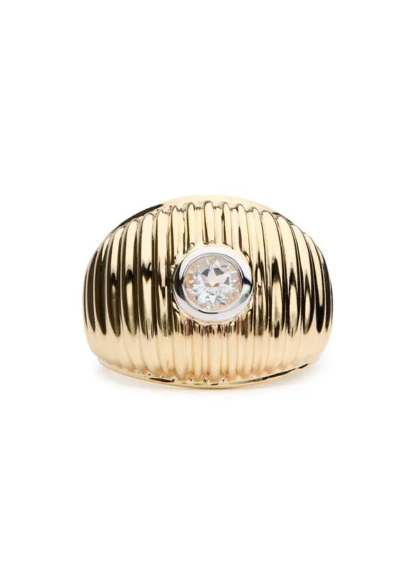 Yvonne Léon 9kt & Topaz Ring - Gold