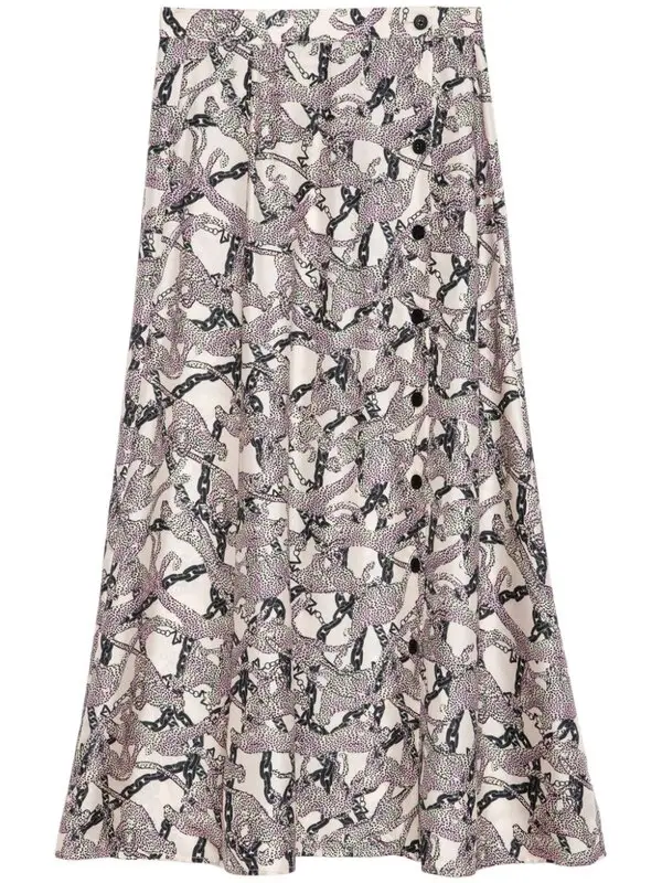 Zadig&Voltaire June Printed Skirt - Neutrals
