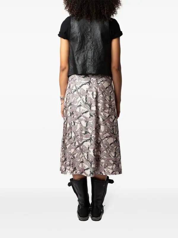Zadig&Voltaire June Printed Skirt - Neutrals