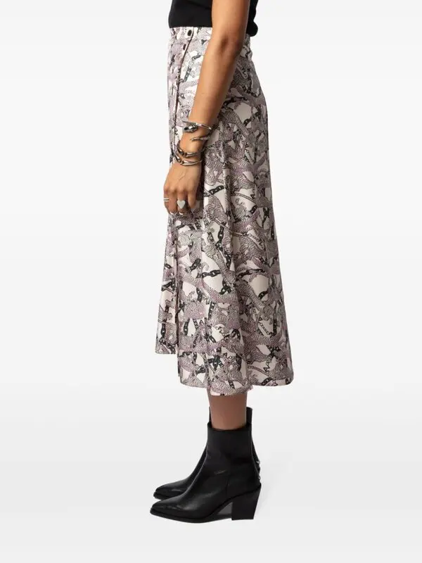 Zadig&Voltaire June Printed Skirt - Neutrals