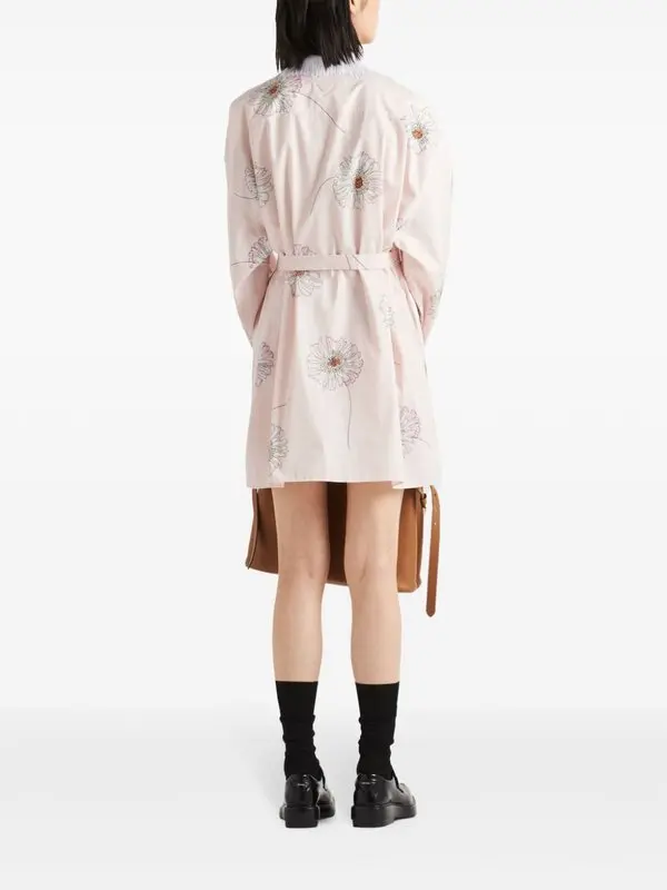 Prada Printed Poplin Shirt Dress