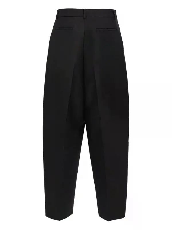 Valentino Garavani Cropped Wide-leg Trousers - Black