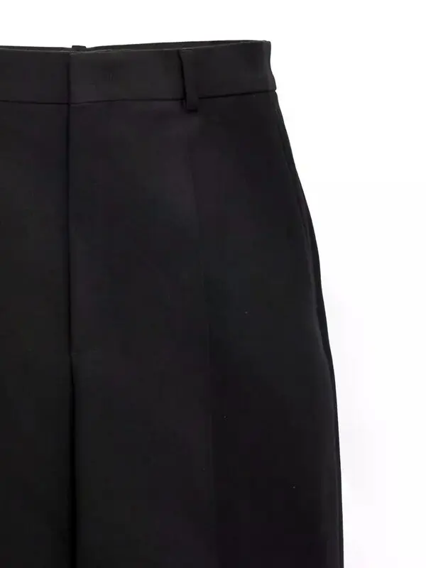 Valentino Garavani Cropped Wide-leg Trousers - Black