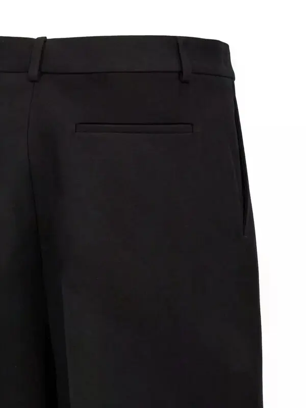 Valentino Garavani Cropped Wide-leg Trousers - Black