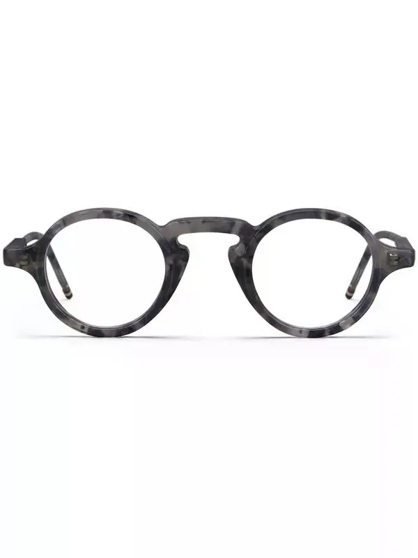 Thom Browne Marbled Round-frame Glasses - Grey