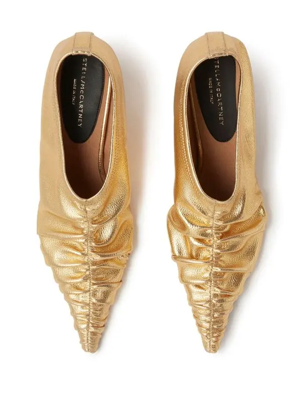 Stella McCartney Elsa 40mm Metallic Pumps - Gold