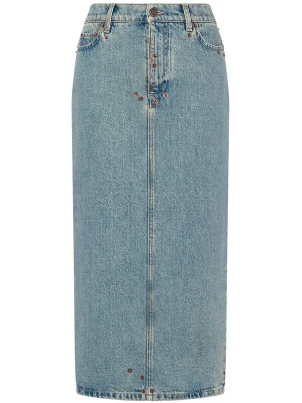 Moschino Mid-rise Denim Skirt - Blue