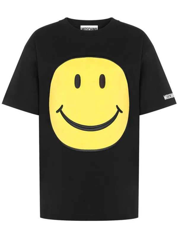 Moschino Smile Cotton T-shirt - Black