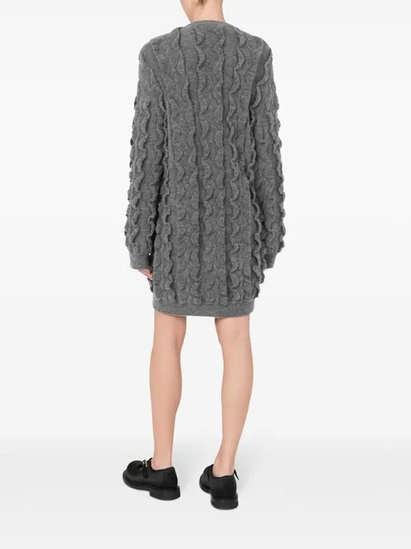 Moschino Ruffled Virgin-wool Blend Knitted Dress