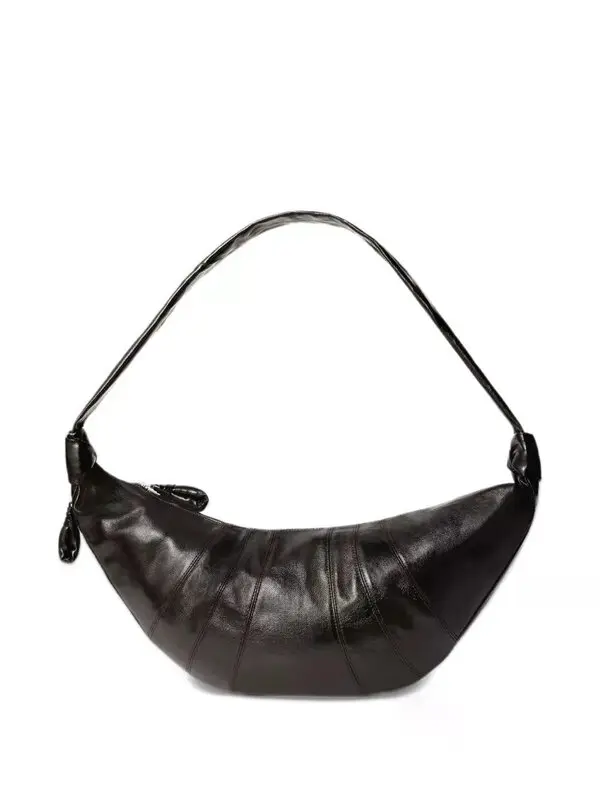 LEMAIRE Large Croissant Bag In Coated Cotton - Black