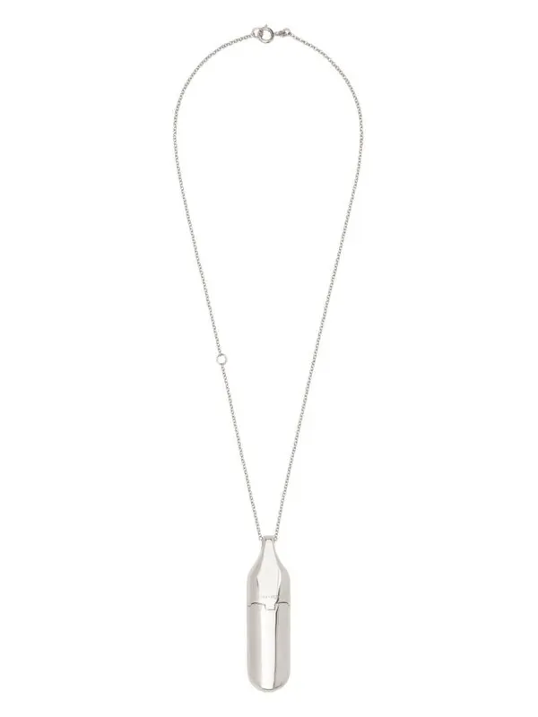 COURREGES Flask Pendant Necklace - Silver