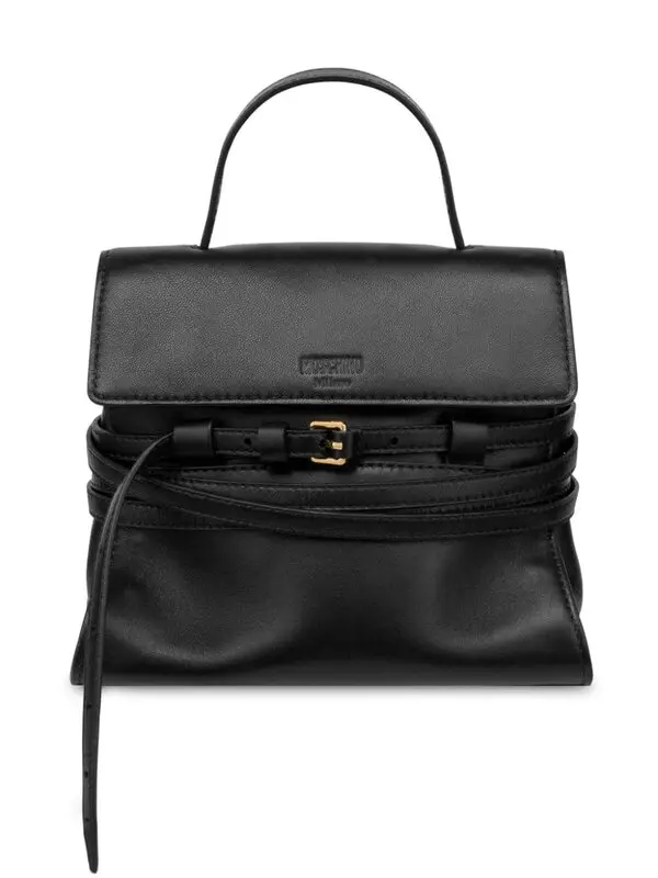 Moschino Small Tie Me Shoulder Bag - Black