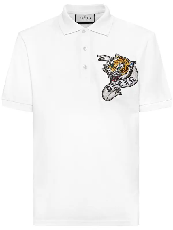 Philipp Plein Tattoo-embroidered Polo Shirt - White
