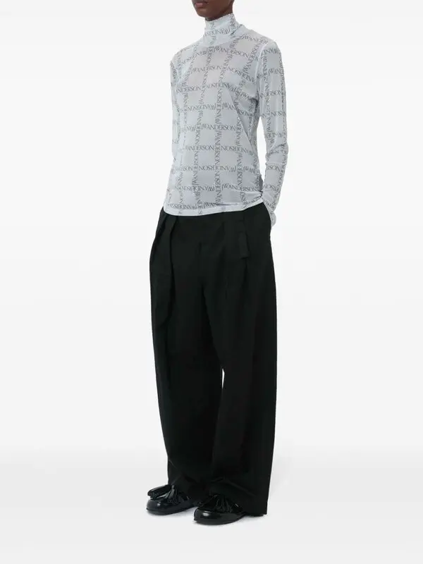 JW Anderson Sheer Logo Turtleneck Top