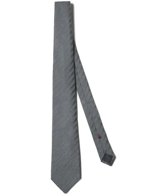Brunello Cucinelli Stripe-detailing Neck Tie - Grey
