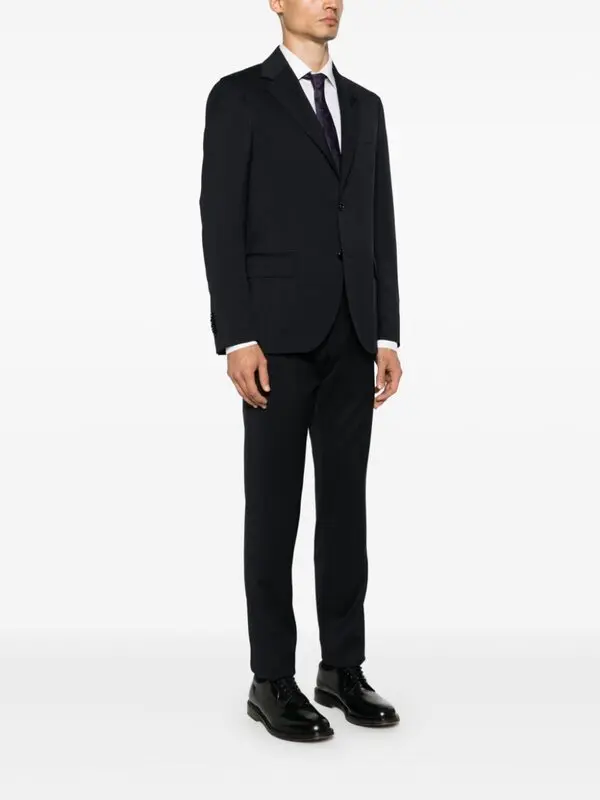 LARDINI Brooch-detail Suit - Blue