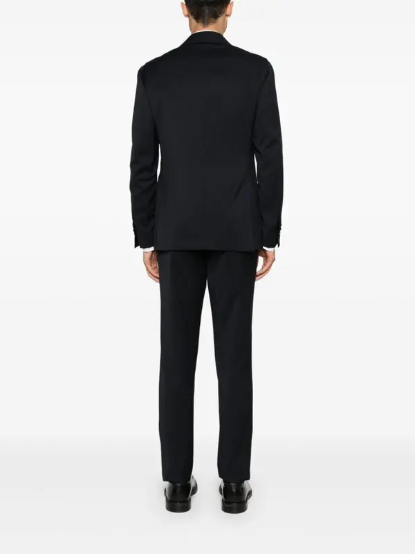 LARDINI Brooch-detail Suit - Blue