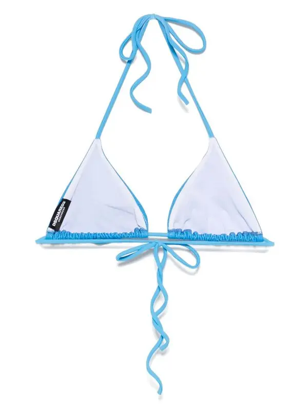 Dsquared2 Metallic Sheen Triangle Bikini Top