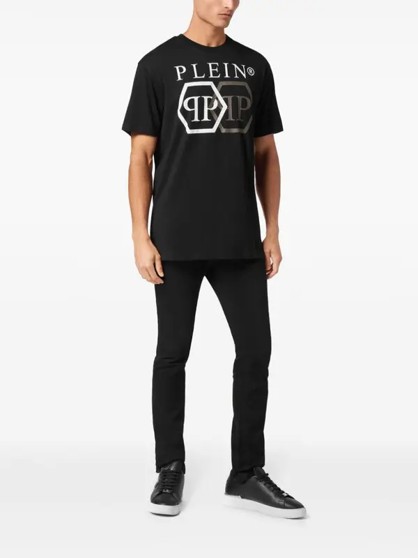 Philipp Plein Ss Stones Hexagon T-shirt - Black