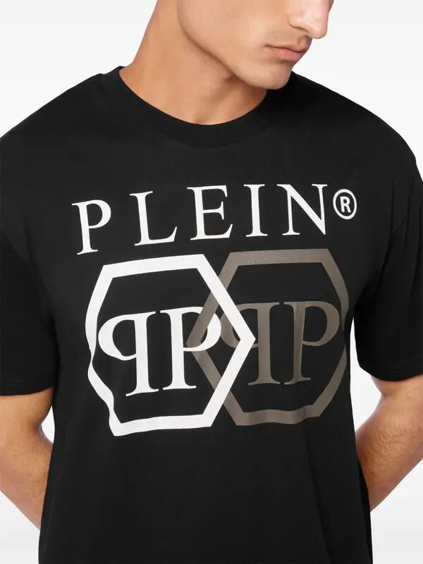 Philipp Plein Ss Stones Hexagon T-shirt - Black