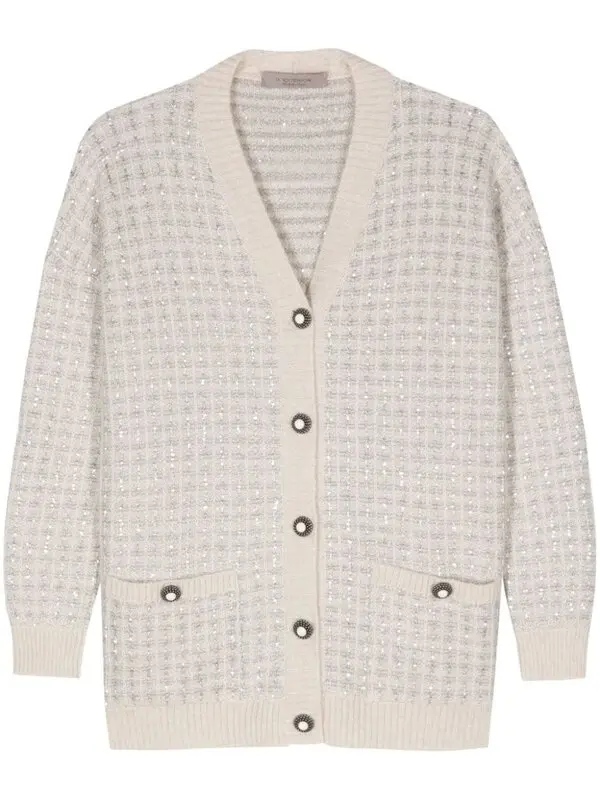 D.exterior Sequinned Cardigan