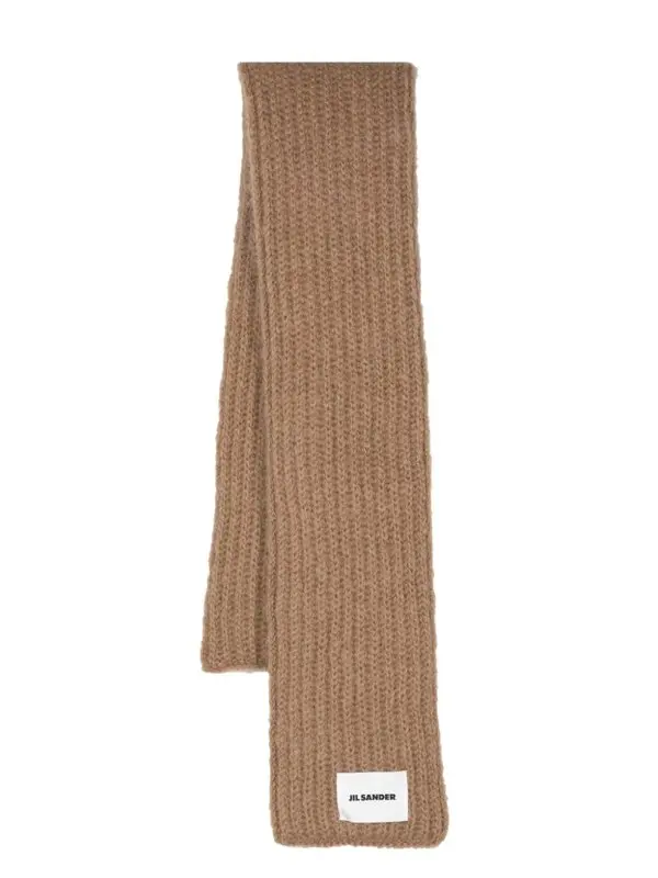 JIL SANDER Brushed Scarf - Brown
