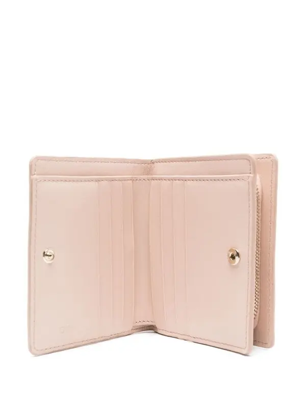 Chloé Sense Logo-embroidered Leather Wallet