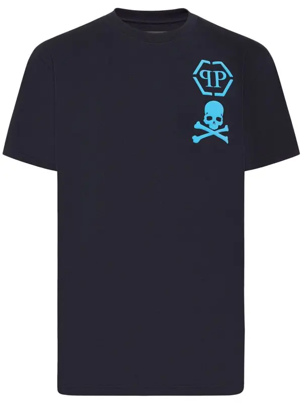 Philipp Plein Ss Skull&bones T-shirt - Blue