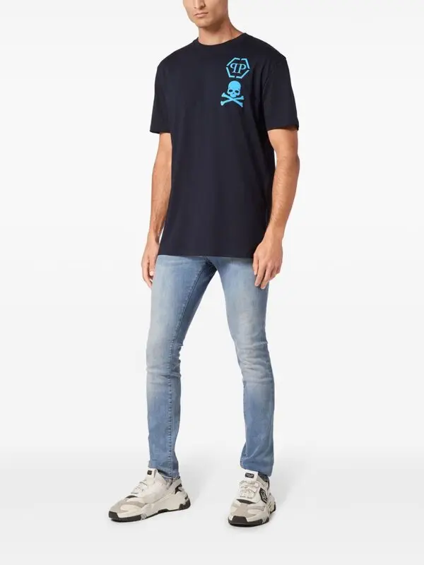 Philipp Plein Ss Skull&bones T-shirt - Blue
