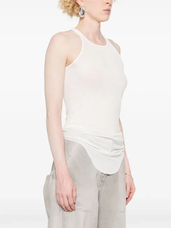 Rick Owens Ribbed Tank Top - White