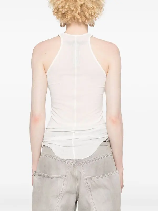 Rick Owens Ribbed Tank Top - White