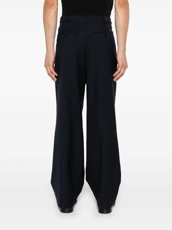 AMI Paris Pleated Wide Leg Trousers