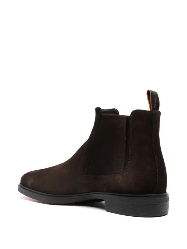 Santoni Suede Chelsea Boots - Brown