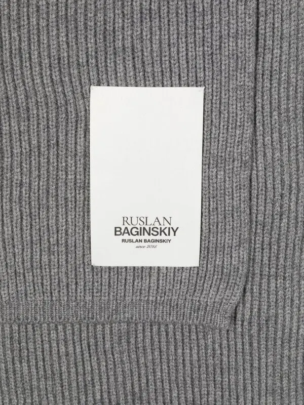 Ruslan Baginskiy Logo-patch Scarf - Grey