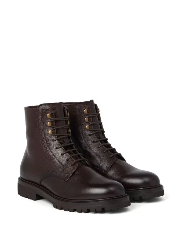 Brunello Cucinelli Leather Ankle Boots - Brown