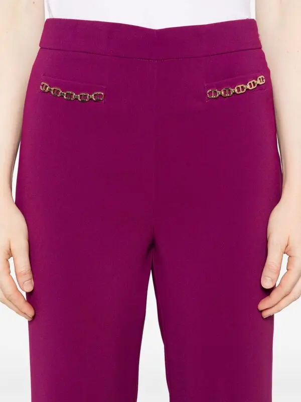 TWINSET Oval T-chain Flared Trousers