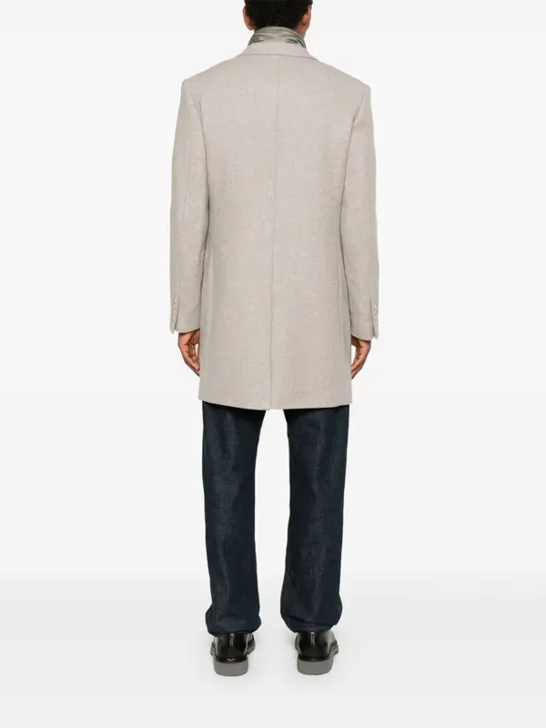 FAY Layered Herringbone Pattern Coat