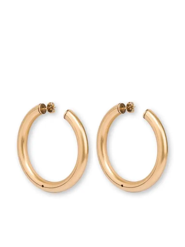 Moschino Polished Hoop Earrings - Gold