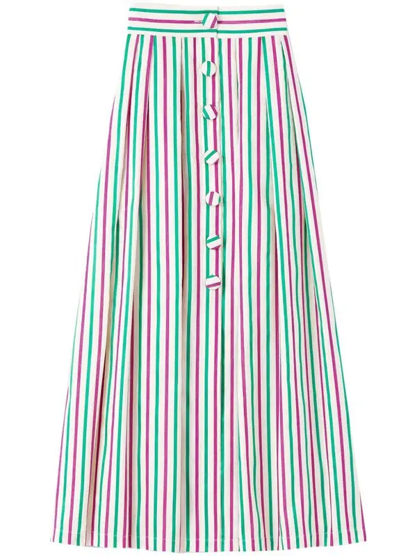 DESTREE Striped Buttoned Skirt