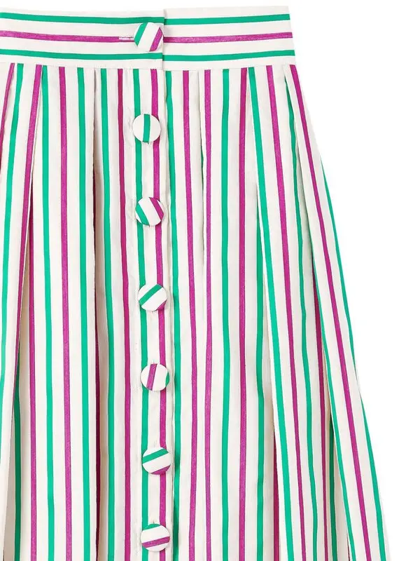 DESTREE Striped Buttoned Skirt