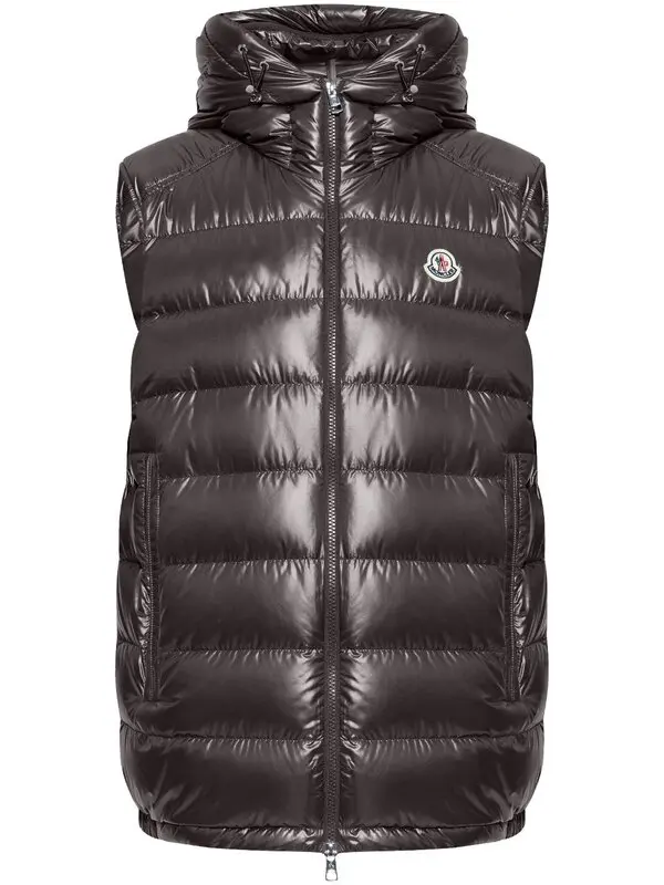 Moncler Barant Padded Vest - Brown