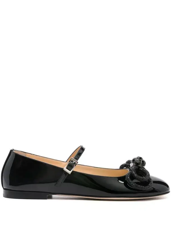 Mach & Mach Double Bow Ballet Flat - Black