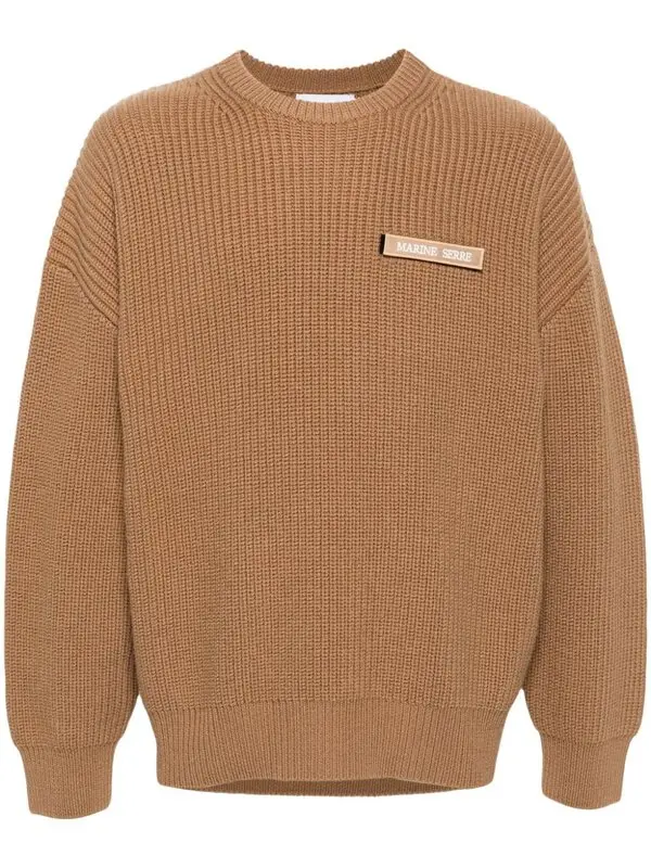 MARINE SERRE Merino Sweater - Neutrals
