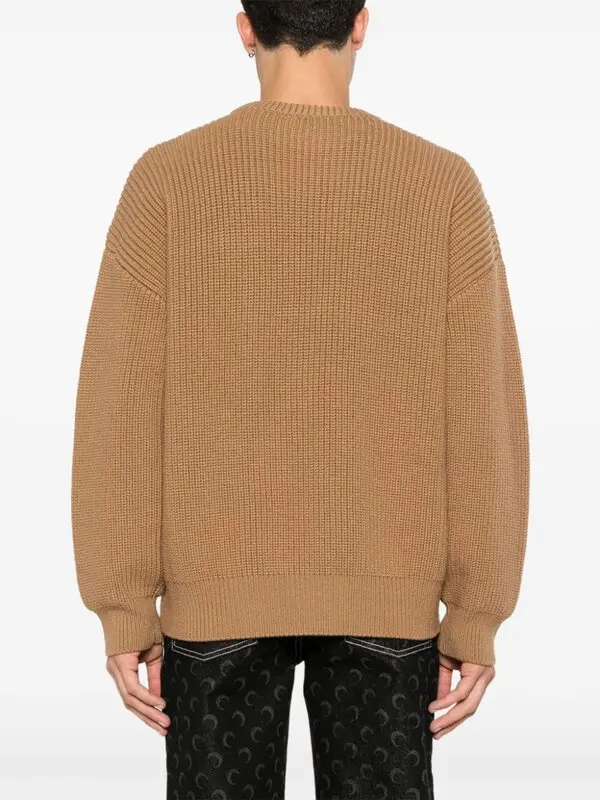 MARINE SERRE Merino Sweater - Neutrals