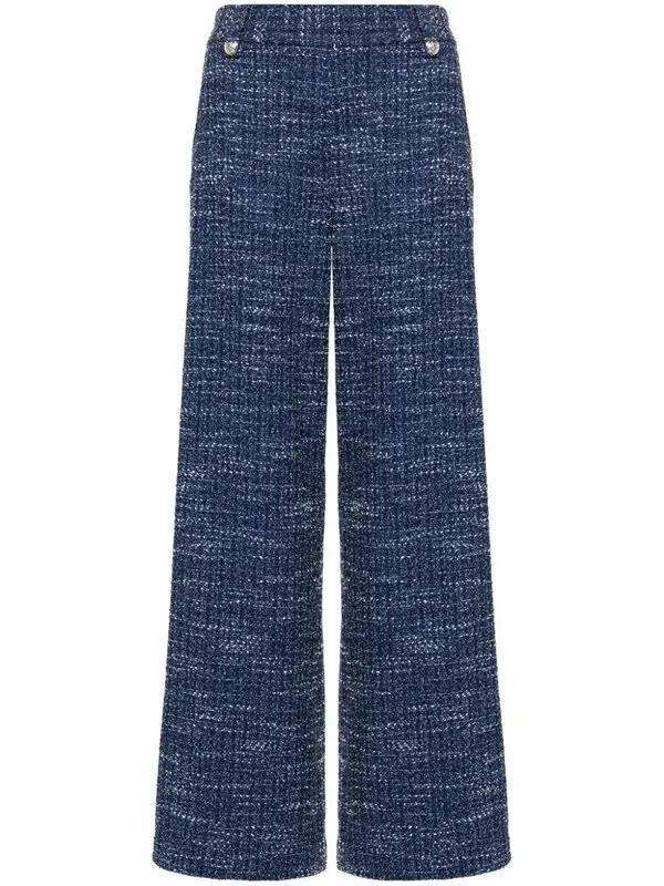 Maje Wide-leg Tweed Trousers