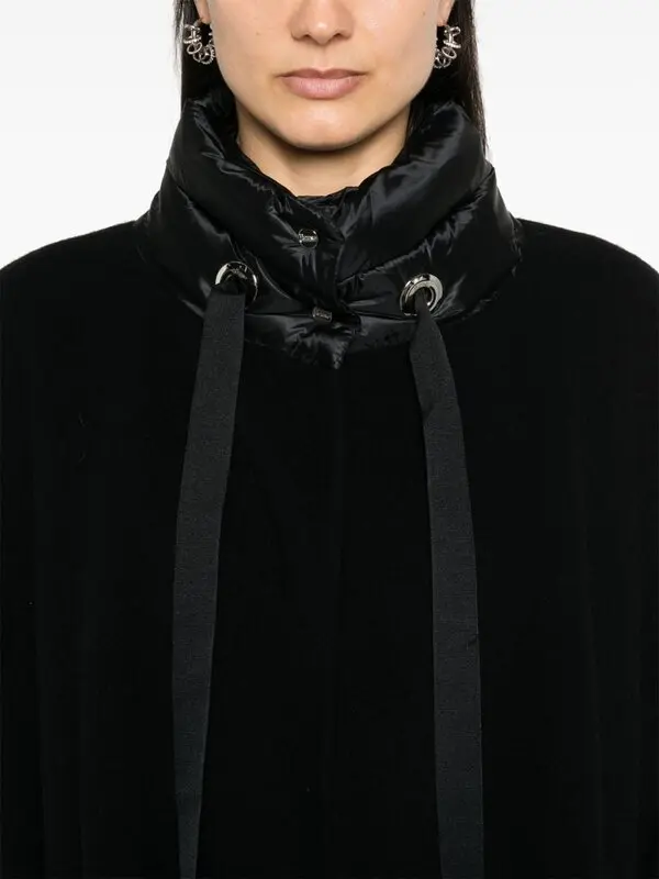 Herno Cape With Fringe Detailing - Black