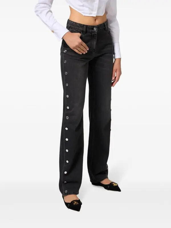 Elisabetta Franchi Button-embellished Jeans