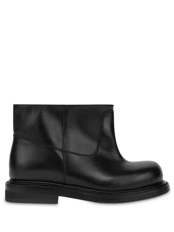 Moschino Olivia Leather Ankle Boots - Black