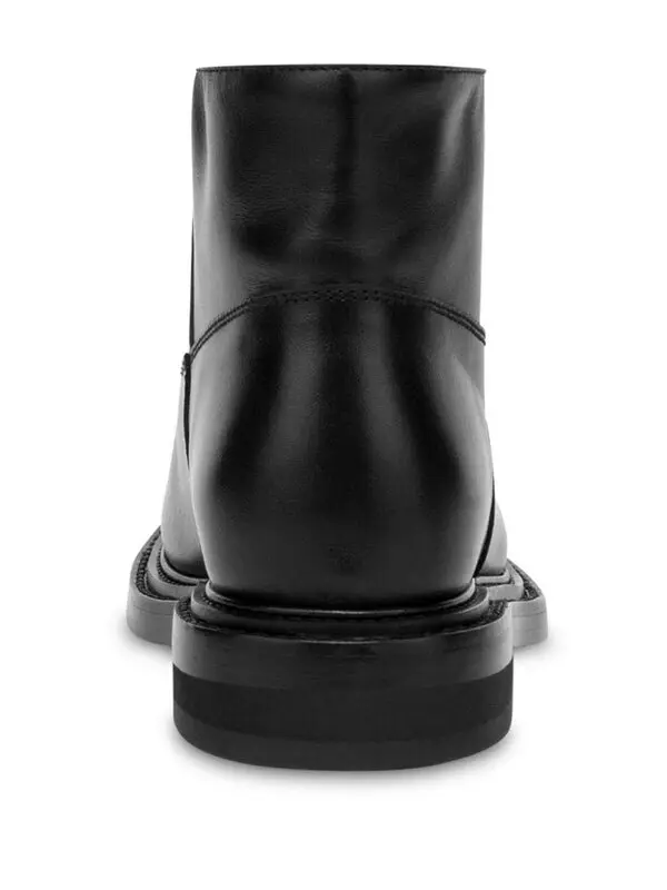 Moschino Olivia Leather Ankle Boots - Black